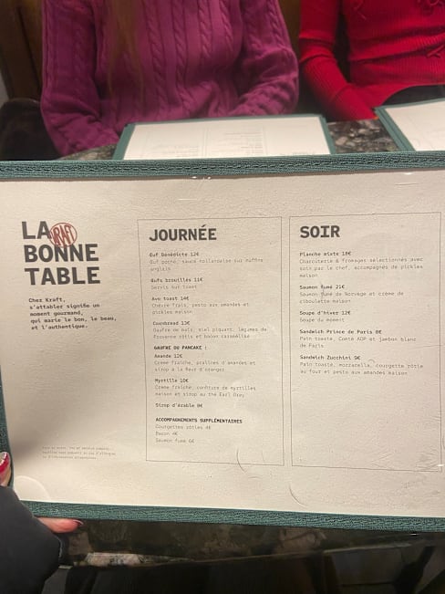 Kraft - La Bonne Table à Paris - Menu, avis, prix et réservation | TheFork