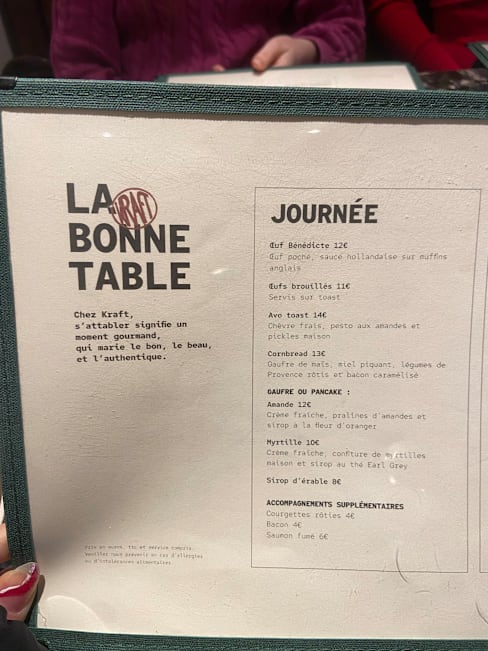 Kraft - La Bonne Table à Paris - Menu, avis, prix et réservation | TheFork