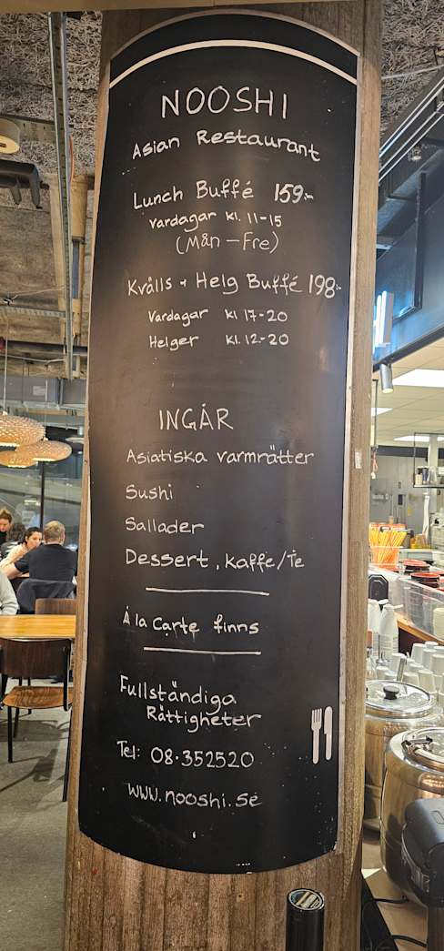 Nooshi i Stockholm - Restaurangens meny, öppettider, bokning ...