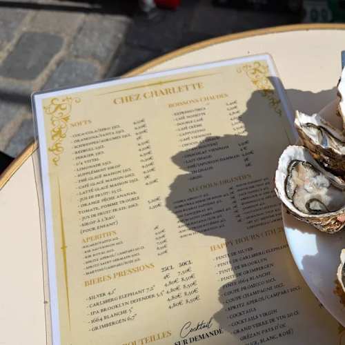 Carte et Menus 2026 - Chez Charlette à Paris | TheFork
