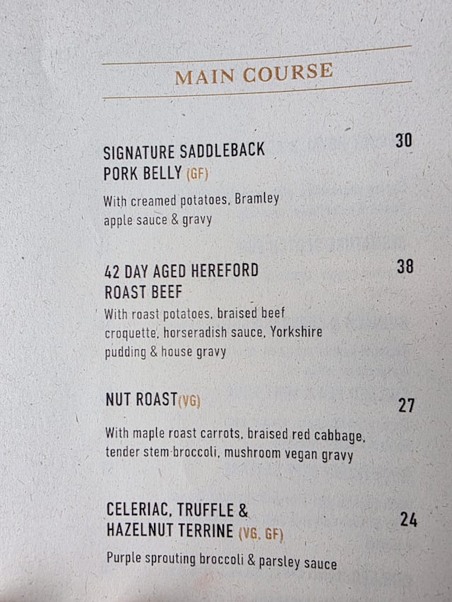 Menus 2025 - Roast in London | TheFork