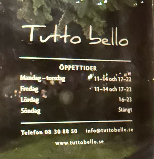 Tutto Bello in Stockholm - Restaurant Reviews, Menu and Prices | TheFork