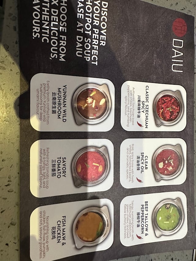 Menus 2025 - Daiu Cardiff Bay in Cardiff | TheFork