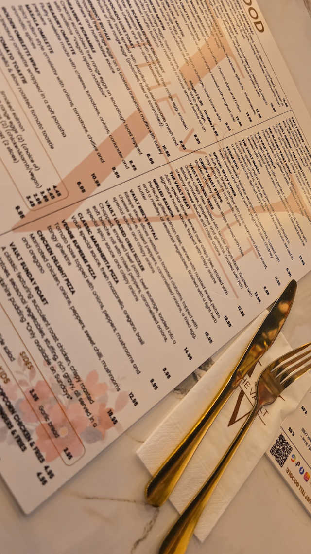 Menus 2026 - The Vault Coventry in Coventry | TheFork
