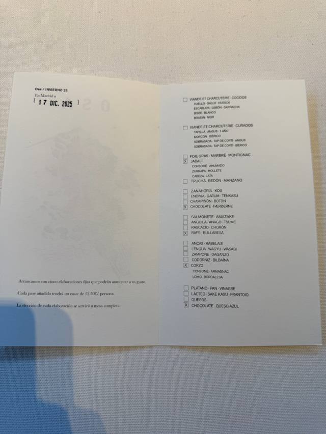 Restaurante OSA en Madrid - Menú 2026, opiniones, precios y reserva ...