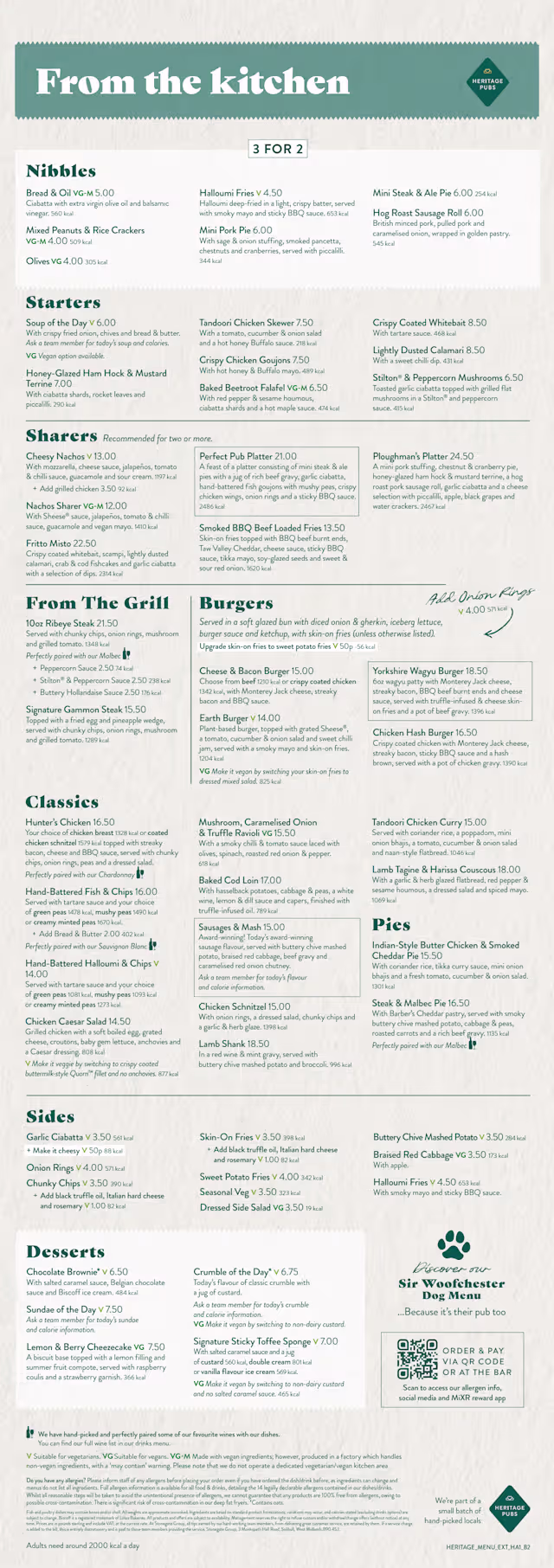 Menus 2026 - The Three Horseshoes Letchworth in Letchworth Garden City ...