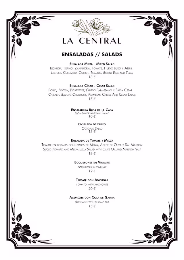 La Central em Estepona - Preços, menu, morada, reserva e avaliações do ...