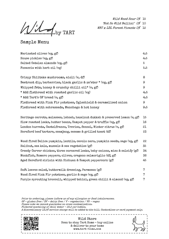 Wild by Tart in London - Restaurant Reviews, Menus, and Prices | TheFork