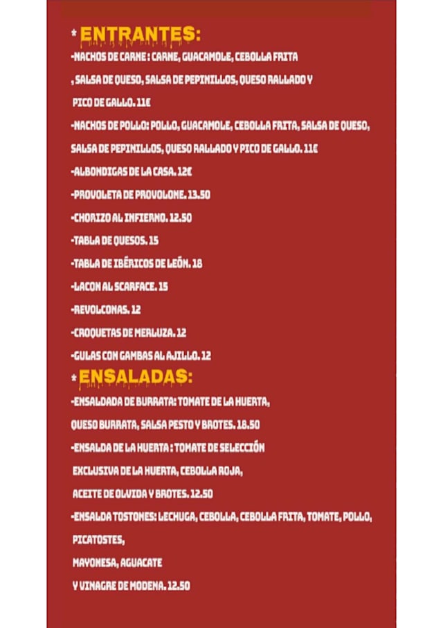 Scarface Sandwich's in Ávila - Menu, openingsuren, adres, foto’s van ...