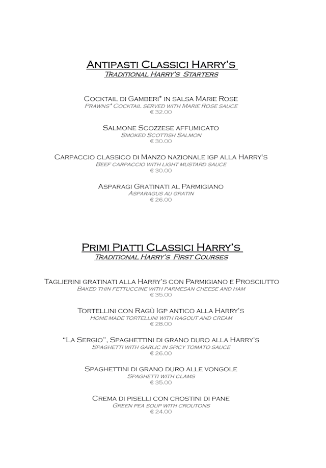 Harry's Bar Firenze 1953 à Florence - Menu, avis, prix et réservation ...