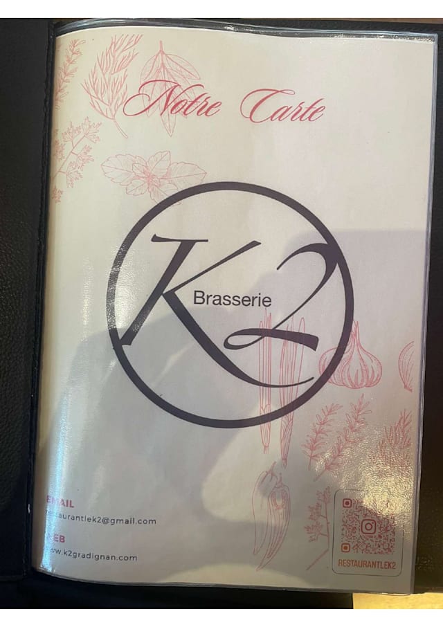 Carte et Menus 2025 - Restaurant Le K2 à Gradignan | TheFork