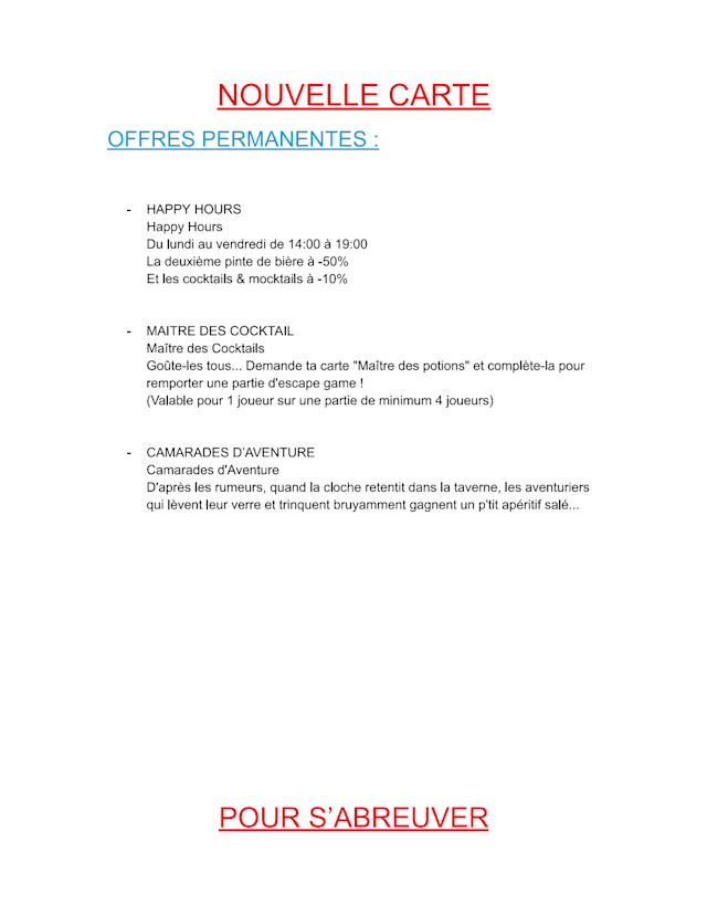 Meny 2026 - Le Village Secret i Lingolsheim | TheFork