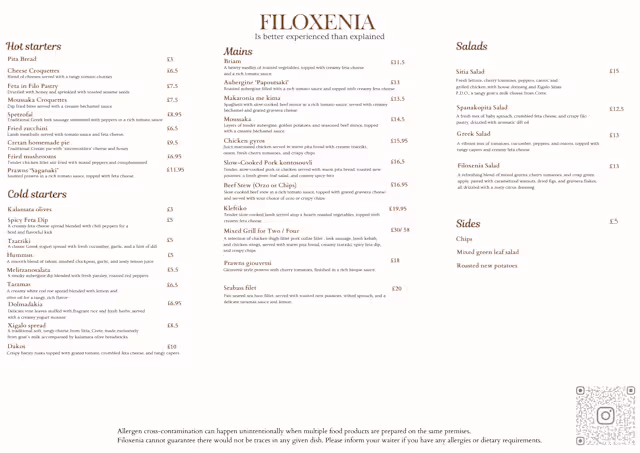 Filoxenia in Bromley - Restaurant Reviews, Menu and Prices | TheFork