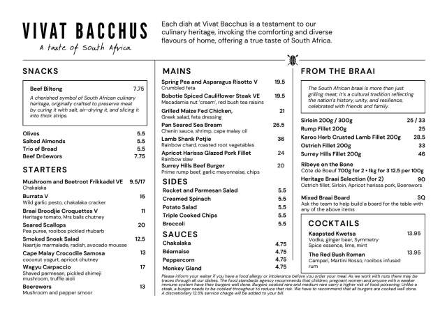 Vivat Bacchus Restaurant London Bridge in London - Restaurant Reviews ...