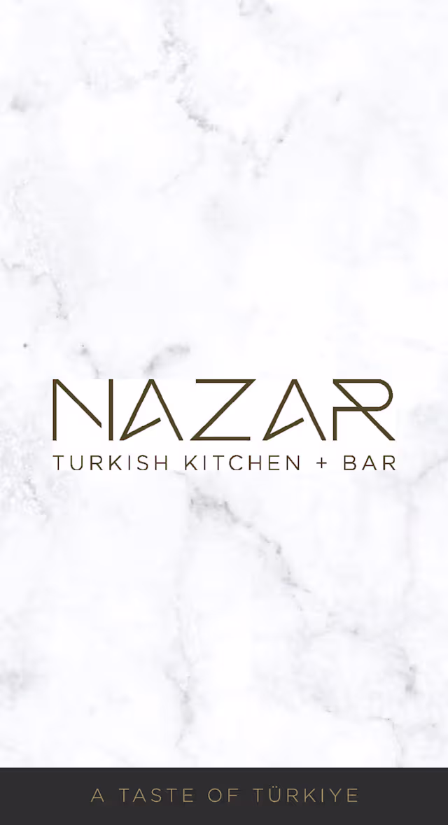 Menus 2026 - Nazar Turkish Kitchen + Bar - Bedford in Bedford | TheFork