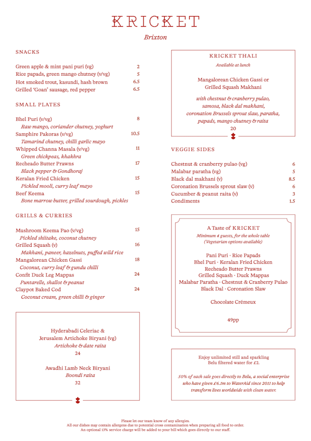 Kricket Brixton in London - Restaurant Reviews, Menus, and Prices | TheFork