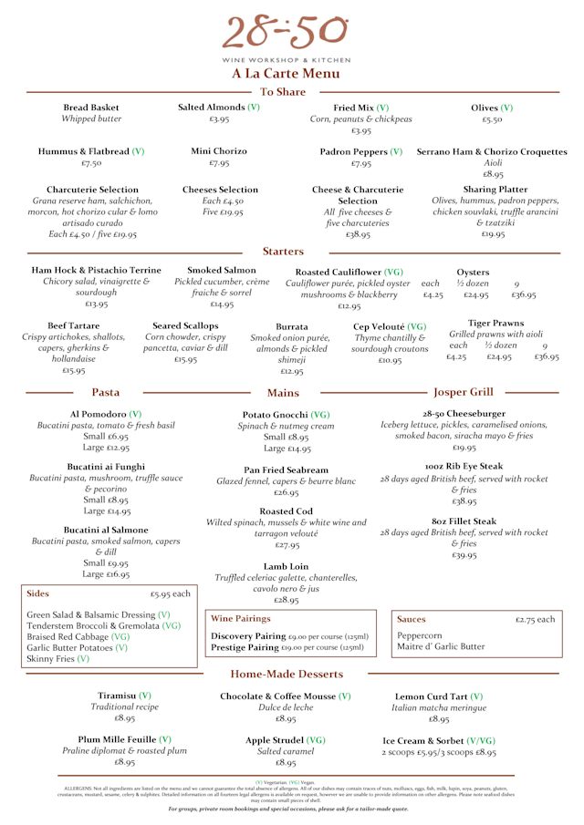 28-50 Wine Workshop & Kitchen in London - Restaurant Reviews, Menus ...