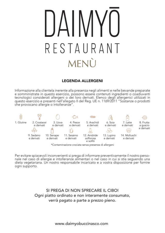 Daimyo Milano i Milano - Restaurangens meny, öppettider, bokning ...