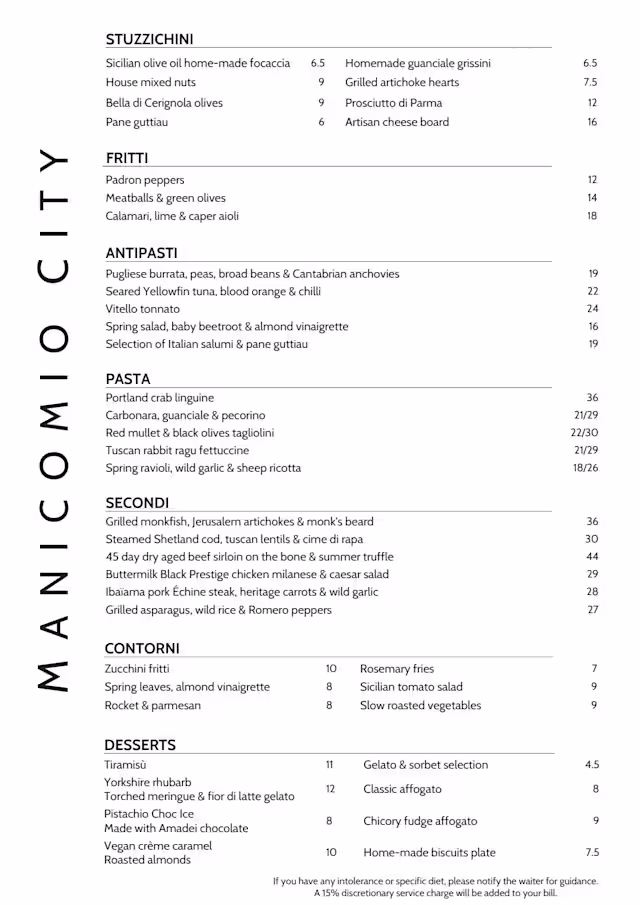 Manicomio - Gutter Lane in London - Restaurant Reviews, Menu and Prices ...