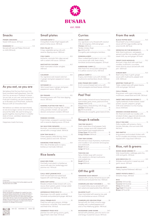 Busaba Bangkok Thai - Soho in London - Restaurant Reviews, Menus, and ...