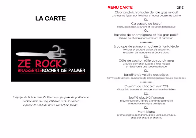 Restaurant ZE ROCK à Cenon - Menu, avis, prix et réservation | TheFork
