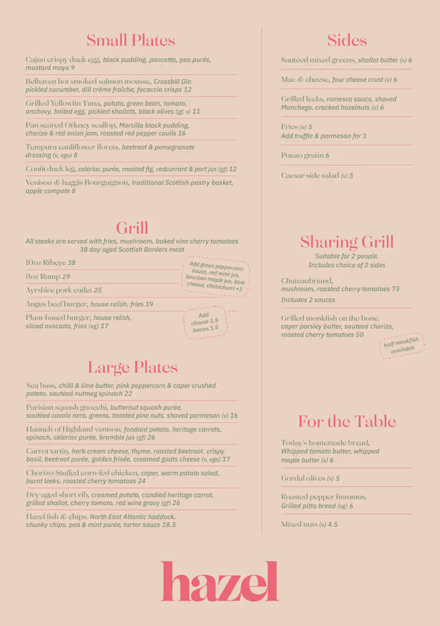 Hazel, Café, Bar & Restaurant in Glasgow - Restaurant Reviews, Menus ...