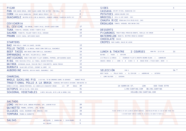 Lima Cantina in London - Restaurant Reviews, Menus, and Prices | TheFork