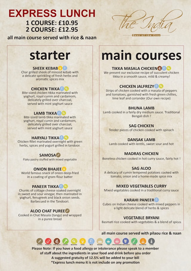 The India - City Road in London - Restaurant Reviews, Menus, and Prices ...