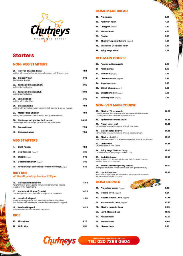 Chutneys in London - Restaurant Reviews, Menus, and Prices | TheFork