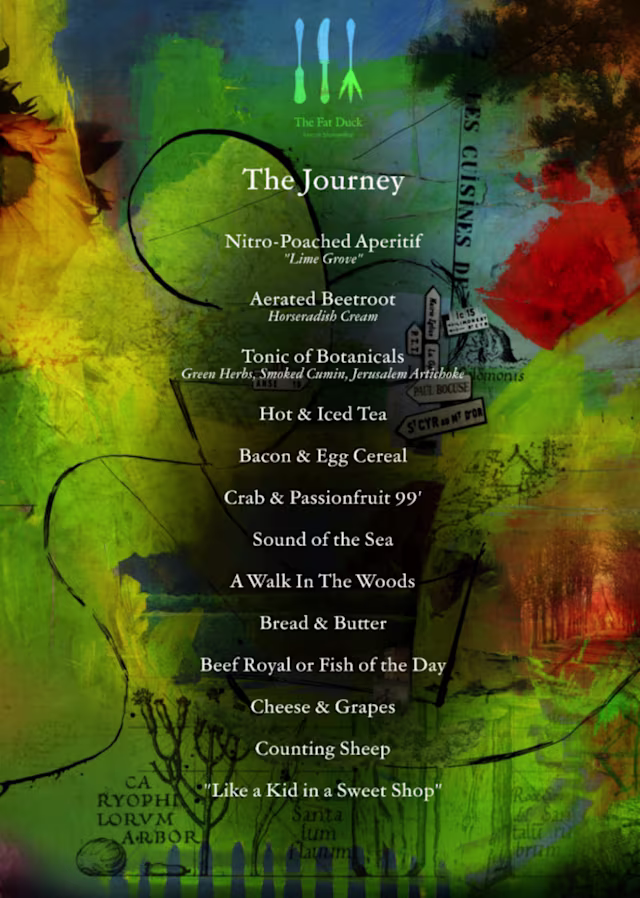 Menus 2026 - The Fat Duck in Bray | TheFork