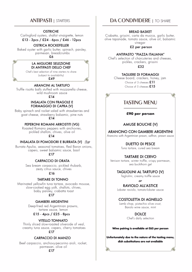 Piazza Italiana in London - Restaurant Reviews, Menus, and Prices | TheFork