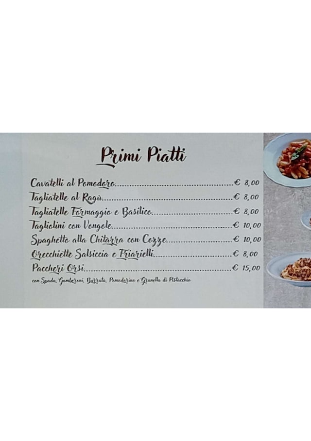 Menu 2026 - Bar Degli Orsi in Agrigento | TheFork