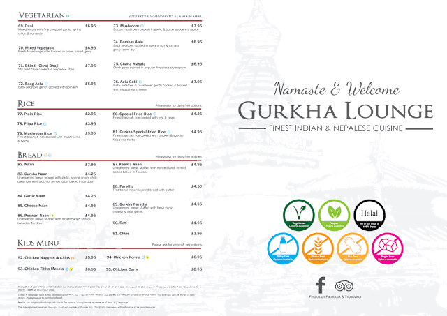 Menus 2026 - Gurkha Lounge- Hampton in Peterborough | TheFork