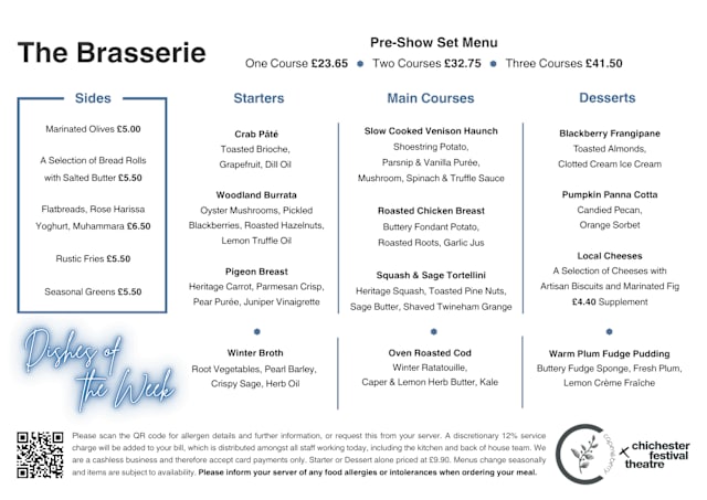 The Brasserie at Chichester Festival Theatre in Chichester - Restaurant ...