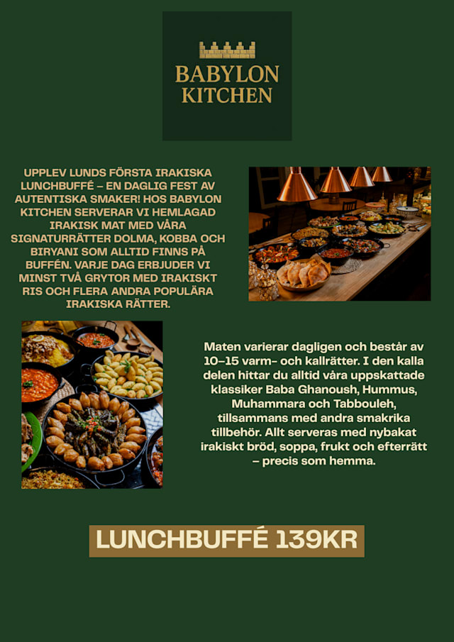 Mazaya Libanesisk Restaurang i Lund - Restaurangens meny, öppettider ...