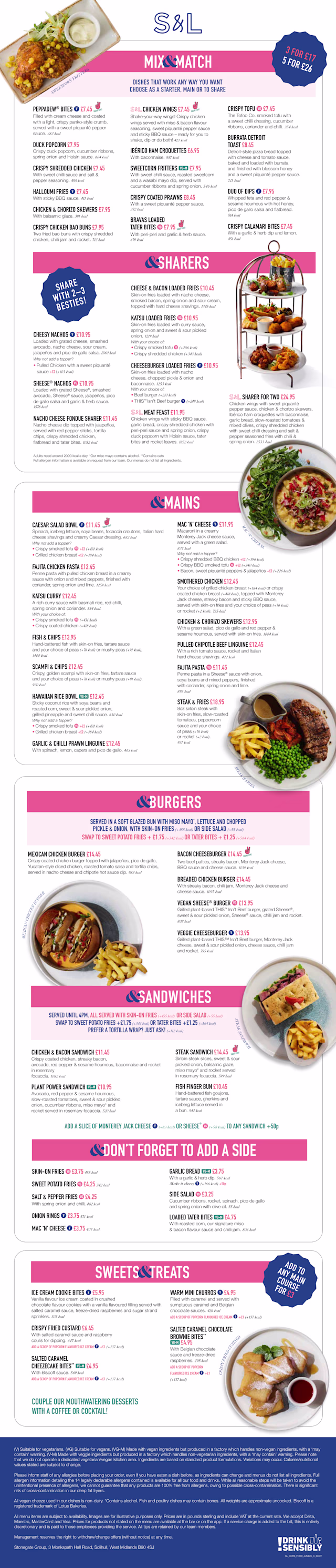 Menus 2026 - Slug and Lettuce Glasgow in Glasgow | TheFork