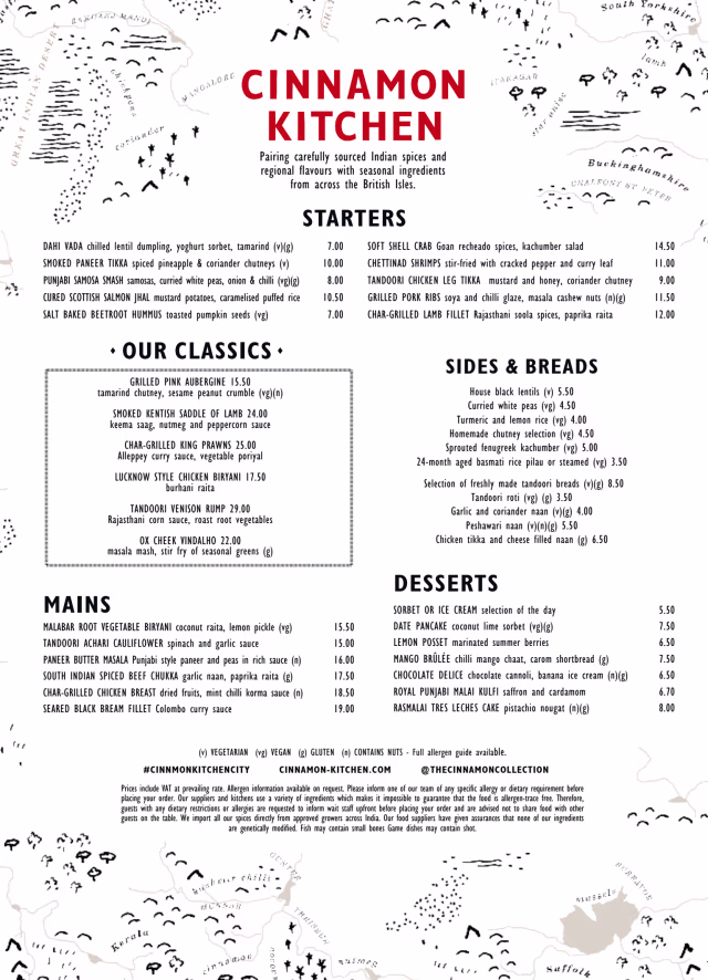 Cinnamon Kitchen in London - Restaurant Reviews, Menus, and Prices ...