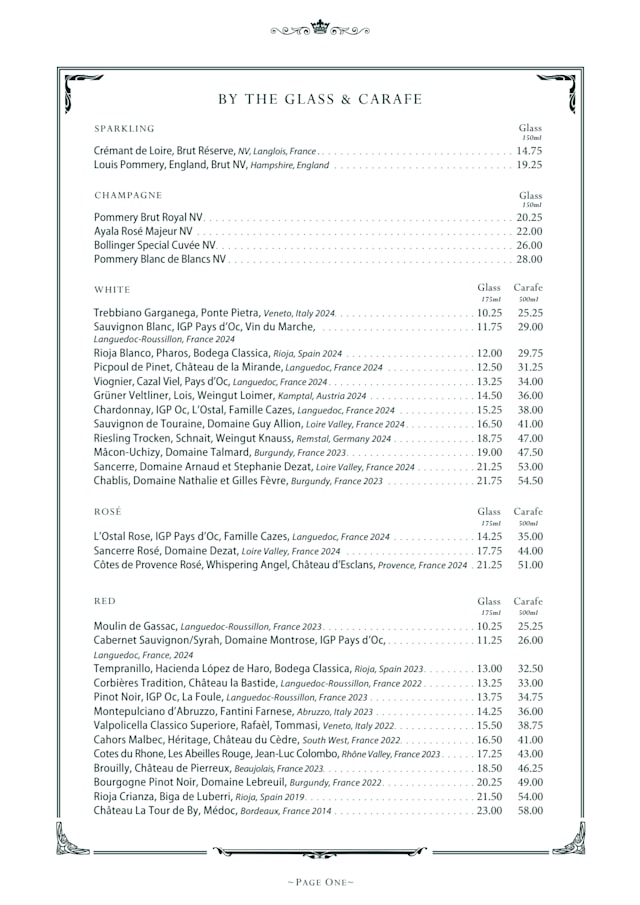 Menus 2025 - The Delaunay in London | TheFork