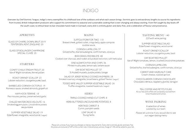 Indigo in London - Restaurant Reviews, Menus, and Prices | TheFork