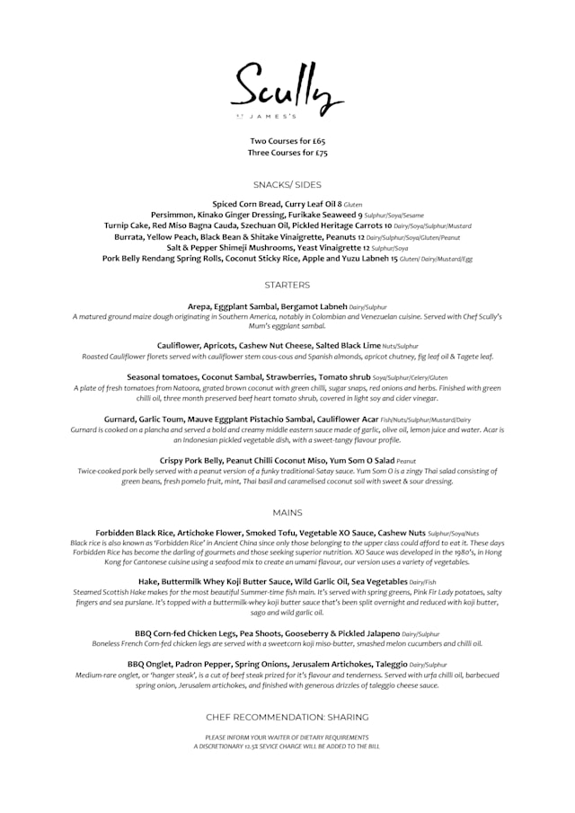 Scully St James's in London - Restaurant Reviews, Menus, and Prices ...