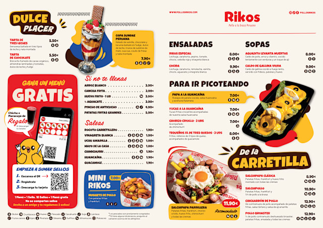 Carte et Menus 2026 - Pollos Rikos - Cuatro Caminos à Madrid | TheFork