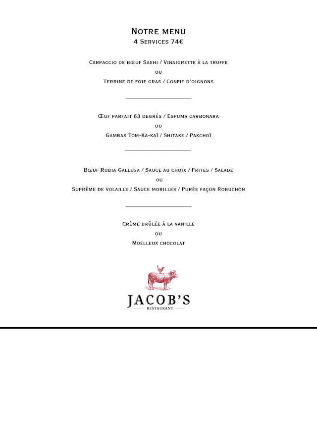 Jacob's Restaurant à Nandrin - Menu, avis, prix et réservation | TheFork