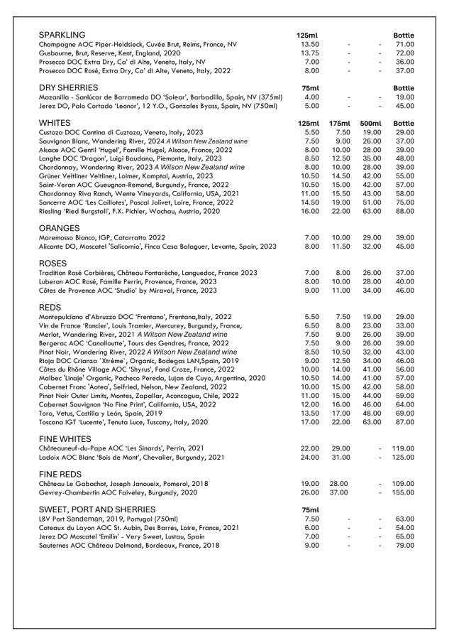 Menus 2025 - The Bleeding Heart Tavern Bar and Grill in London | TheFork