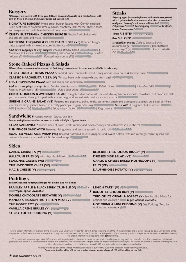 Menus 2026 - The Cuckoo in Peterborough | TheFork