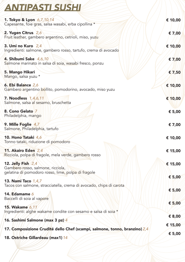 Carte et Menus 2025 - Daimyo Milano à Milan | TheFork