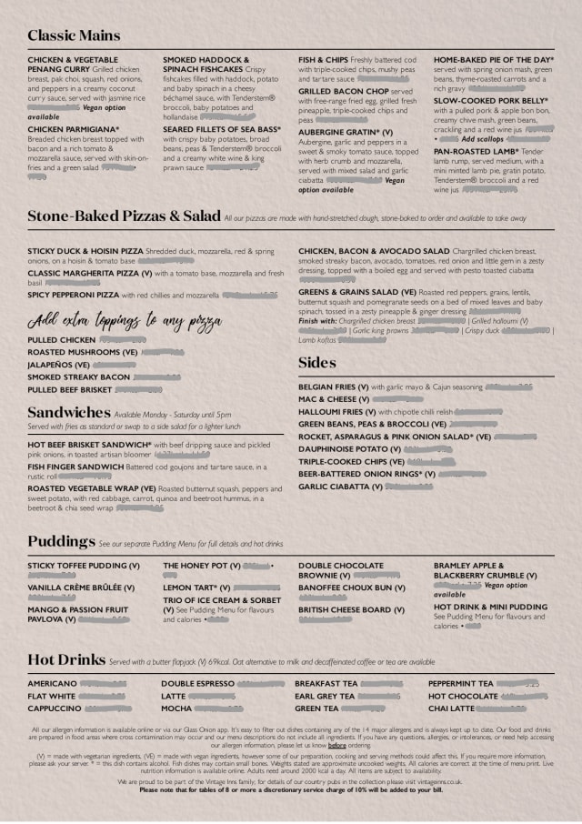 Menus 2025 - The Red Kite in Wakefield | TheFork