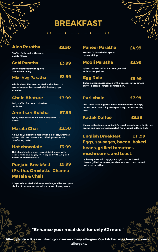 Menus 2026 - Spicy Chula in Reading | TheFork