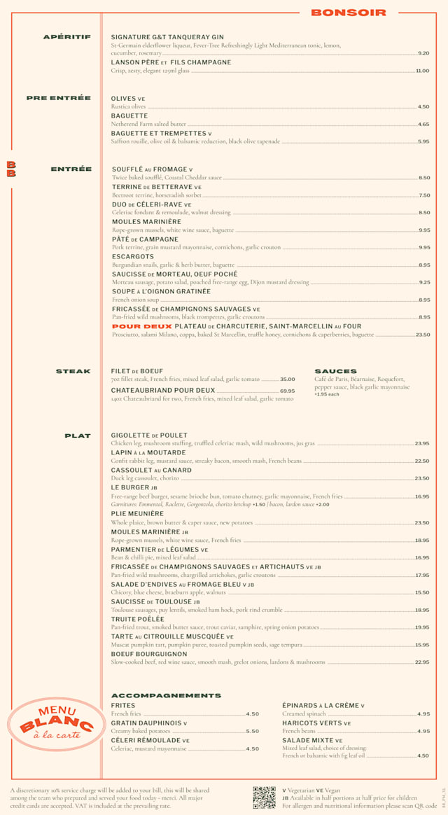 Menus 2025 - Brasserie Blanc Leeds in Leeds | TheFork