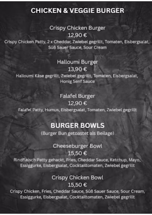 Menu 2026 - Meat Point Burger in Wenen | TheFork