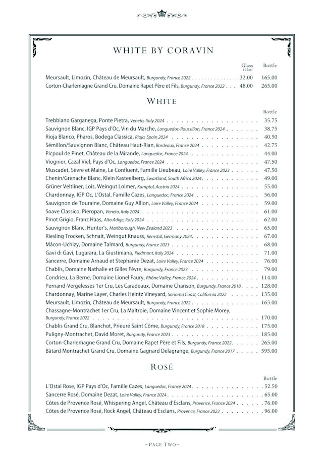 Menus 2025 - The Delaunay in London | TheFork